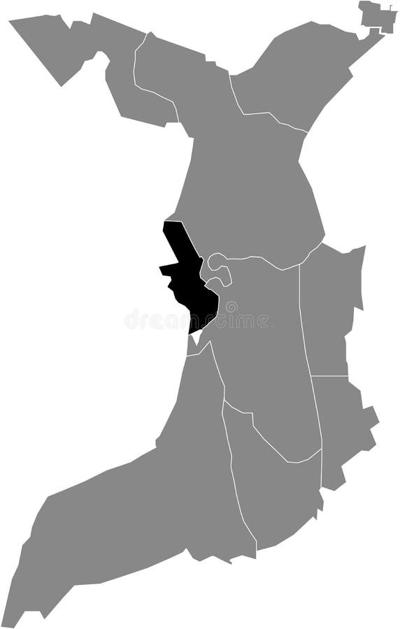Locator Map of the MITTE DISTRICT, BREMERHAVEN Stock Vector ...