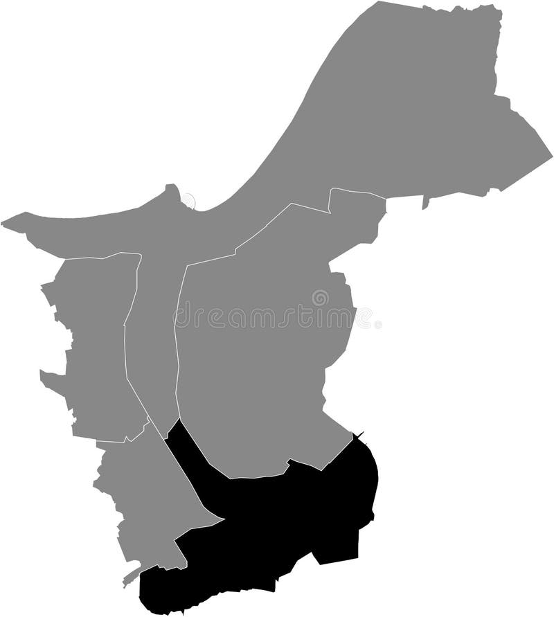 Locator Map of the MITTE DISTRICT, BREMERHAVEN Stock Vector ...