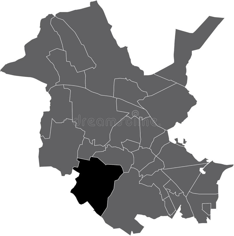 Locator Map of the POTSDAM WEST DISTRICT, POTSDAM Stock Vector ...