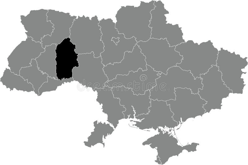 Locator Map of KHMELNYTSKYI OBLAST, UKRAINE Stock Vector - Illustration ...