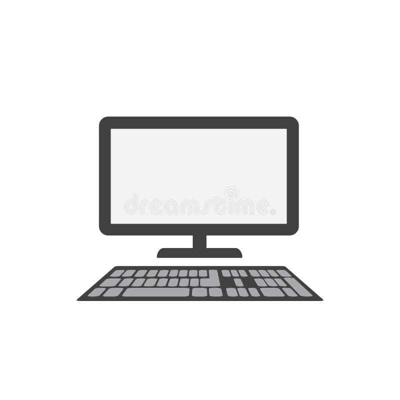 Desktop Computer Icon Black White Stock Illustrations – 22,778 Desktop ...