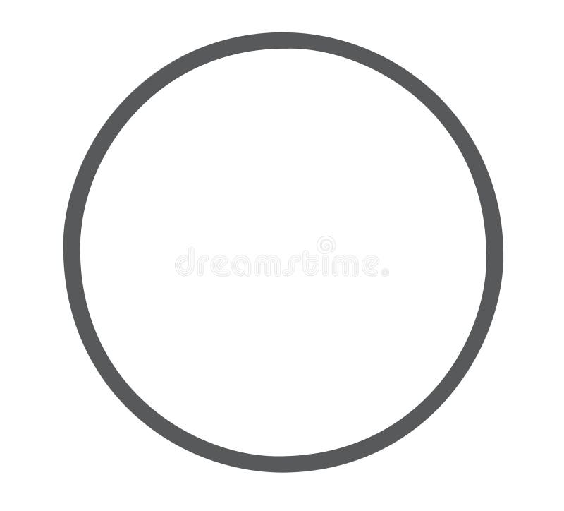 Black Flat Icon of Circle Isolated on White Background Stock ...