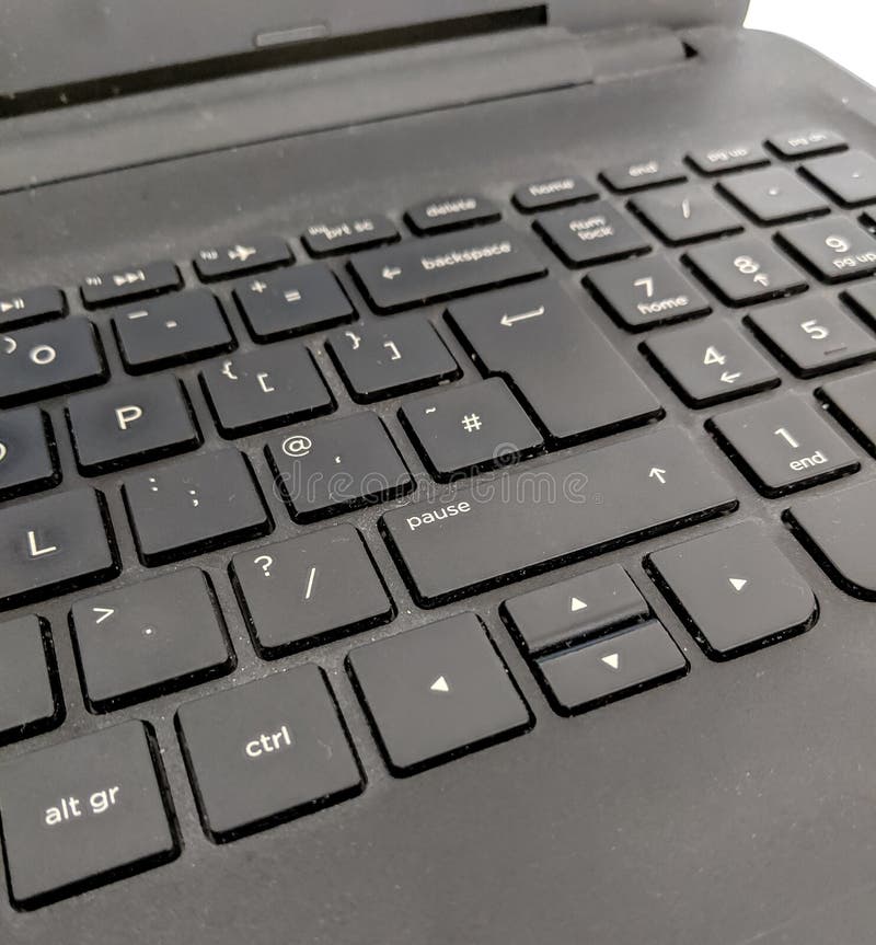 Flat Keyboard with a Small Hammer Stock Photo - Image of accessory ...