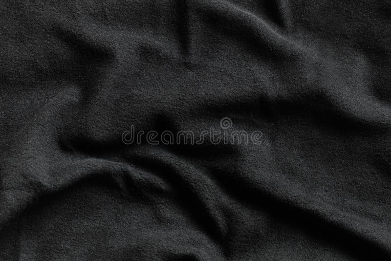 Black Fleece Texture, Soft Napped Fabric Stock Image - Image of ...