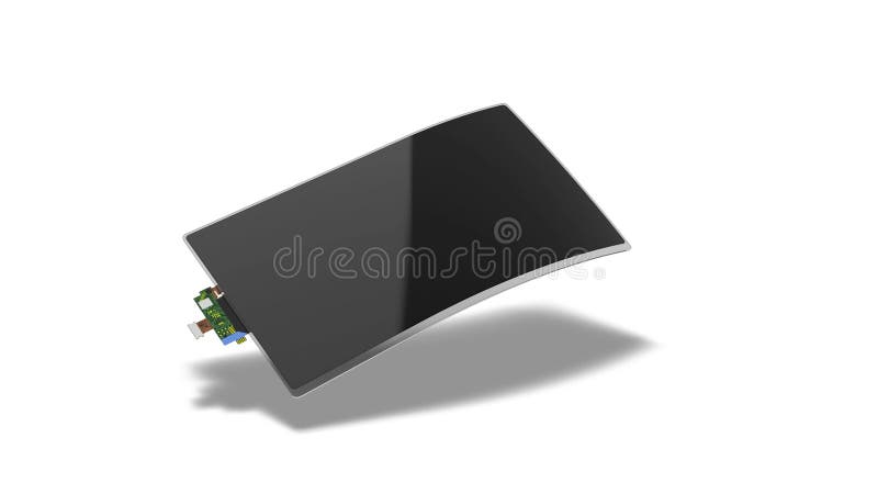 Monitor Mockup with Green Screen Isolated on White Background Stock ...