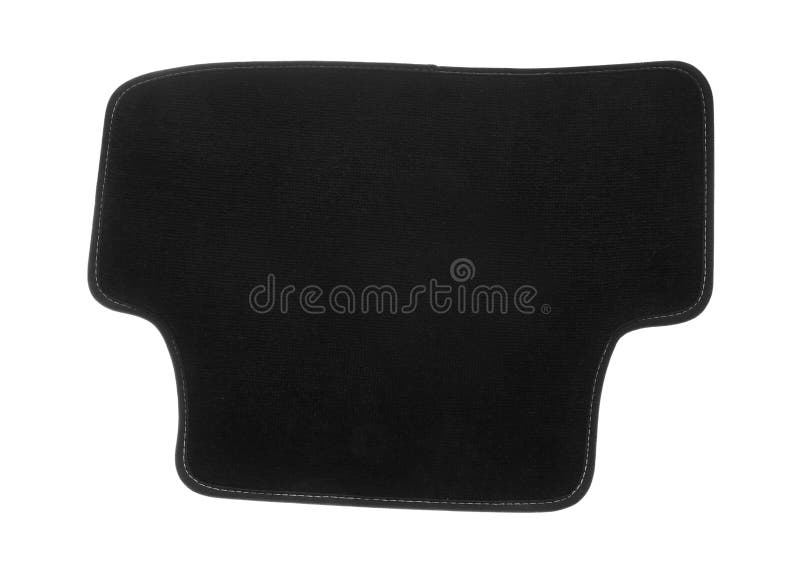 Black Floor Car Carpet Isolated on White, Top View Stock Photo - Image ...