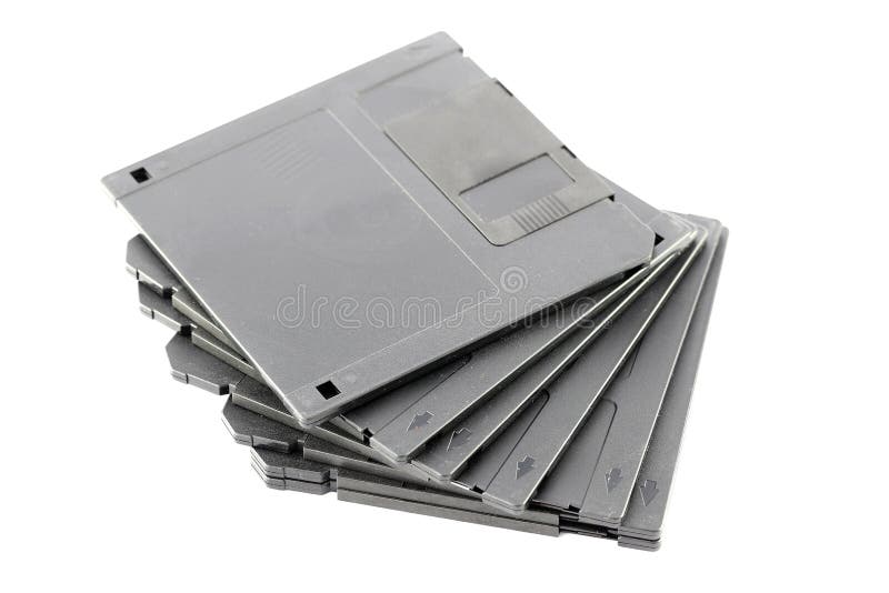 Black Floppy Disk Isolated. Stock Image - Image of format ...