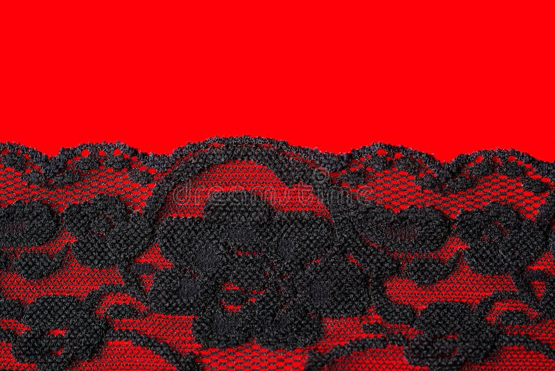 Black Floral Lace on Red stock image. Image of decorative - 68307701