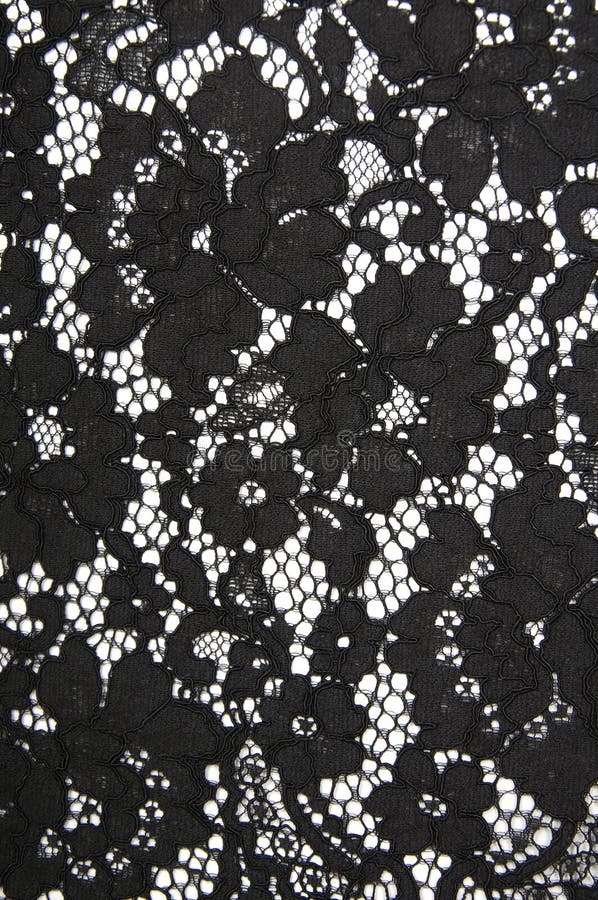 Black Floral Lace on a White Stock Photo - Image of black, pattern ...