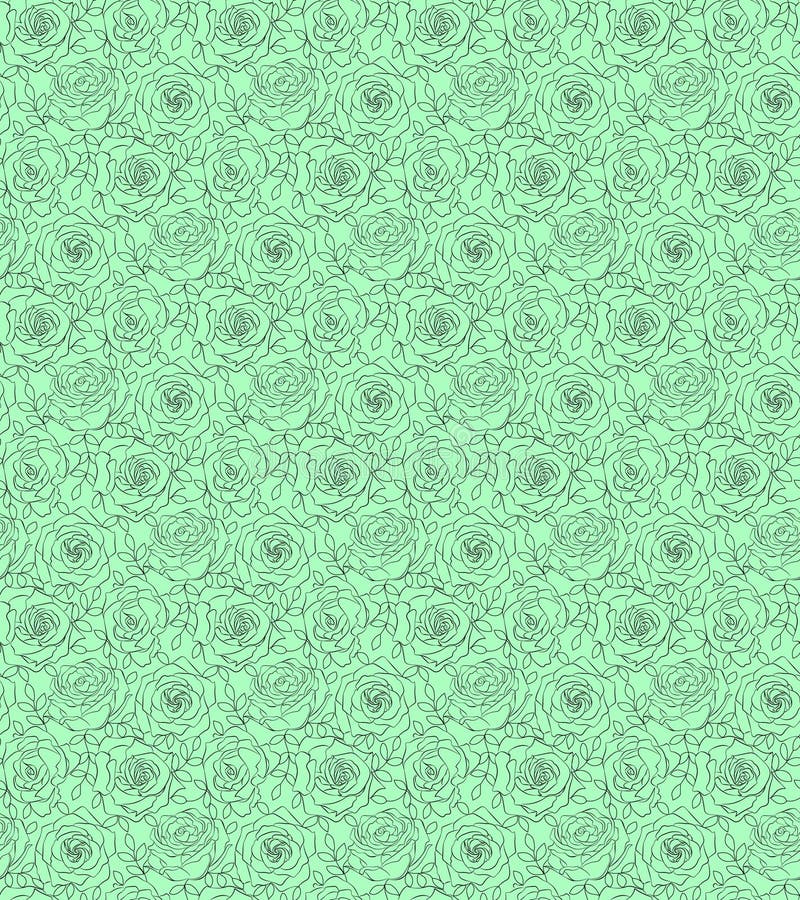 Black floral pattern stock vector. Illustration of rose - 196187327