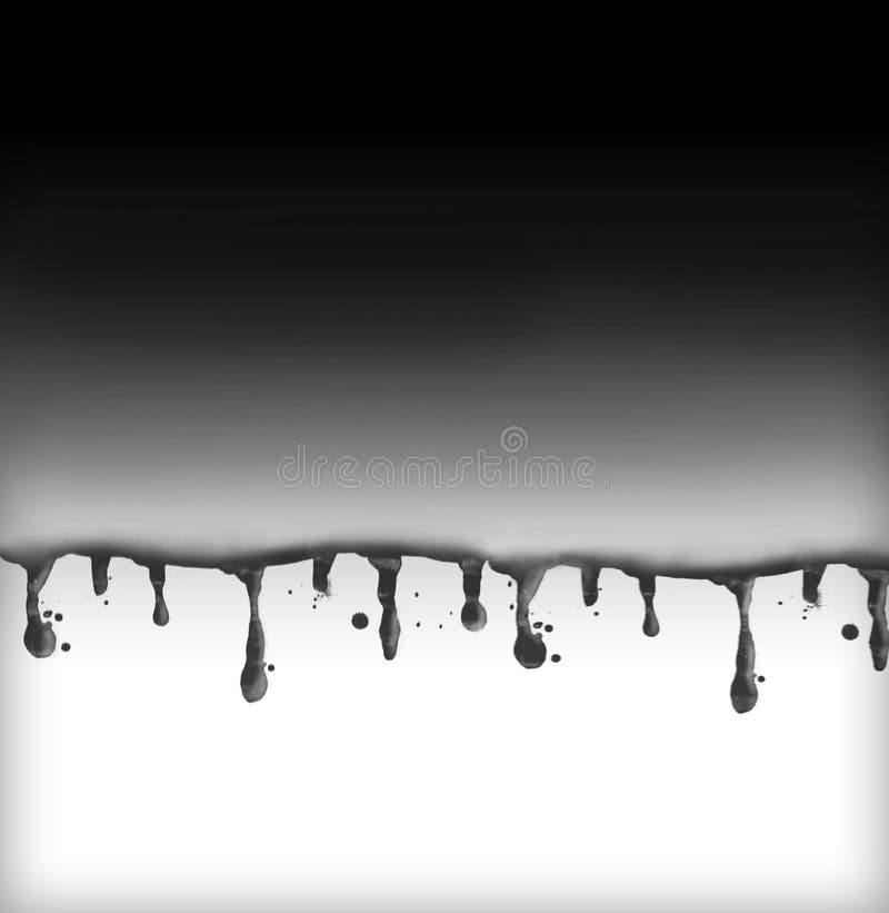 Black flowing down paint stock illustration. Illustration of liquid ...