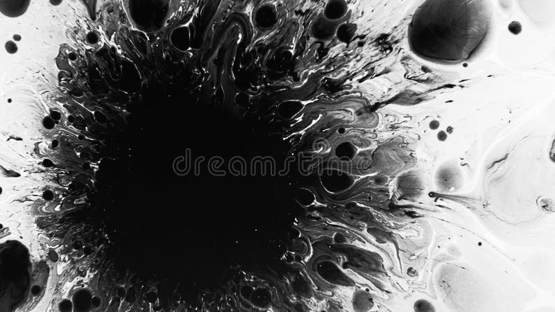 Black in Fluid Explosion Dark Liquid Stain Spread Stock Photo - Image ...