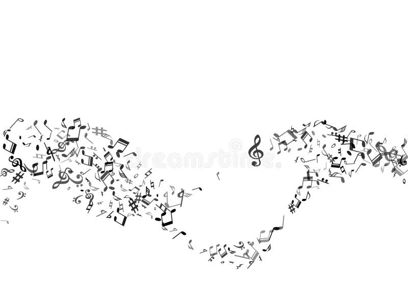 Musical Notes Scatter Background. Notation Signs Stock Vector ...