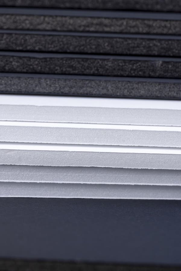 White Foam Board Creative Work Creation Various Models Side View Stock ...