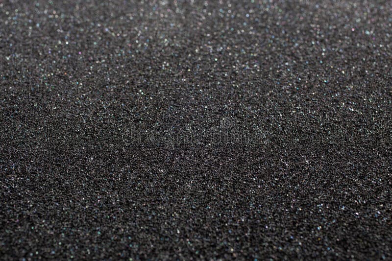 Black Foam Rubber. Closeup Full-frame Macro Background with Selective ...