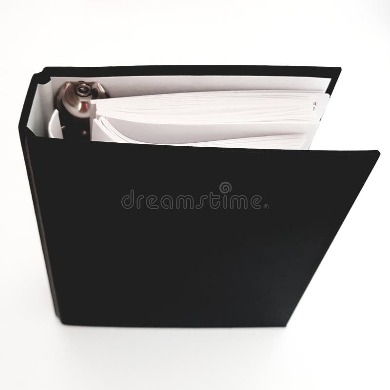 Black Folder Isolated Over White Background Stock Image - Image of ...