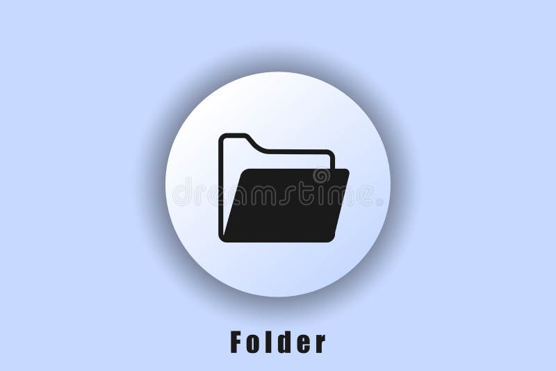 Black Folder Logo. Document Folder Icon. User Interface Icon. White Web ...
