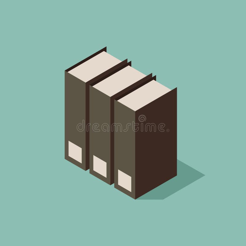 Black Folders Isometric View Stock Vector - Illustration of paper, data ...