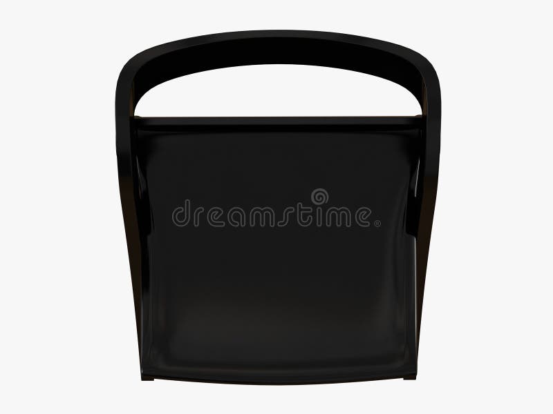 Black Folding Chair Top View 3d Rendering Stock Illustration ...