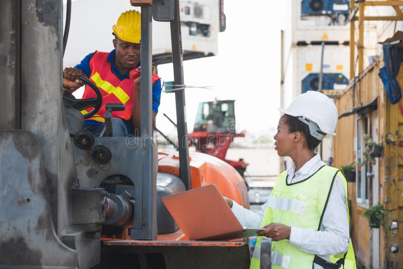 233 Black Female Port Worker Stock Photos - Free & Royalty-Free Stock ...