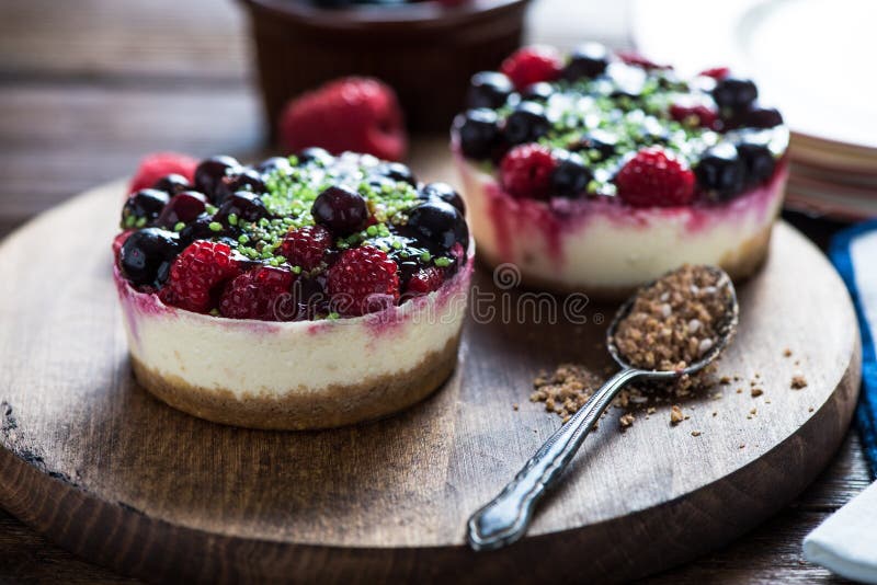 Black Forest Berry Fruit Cheesecake Stock Photo - Image of dessert ...