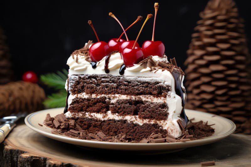 Birthday Black Forest Cake Stock Illustrations – 334 Birthday Black ...