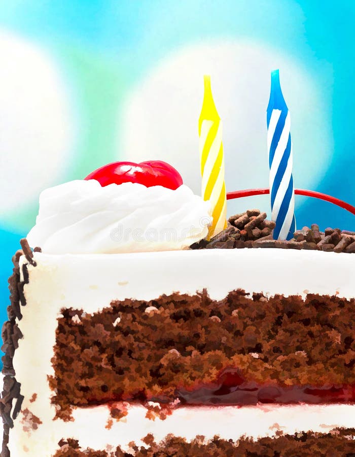 Black Forest Gateau Means Chocolate Cake and Birthdays Stock Image ...