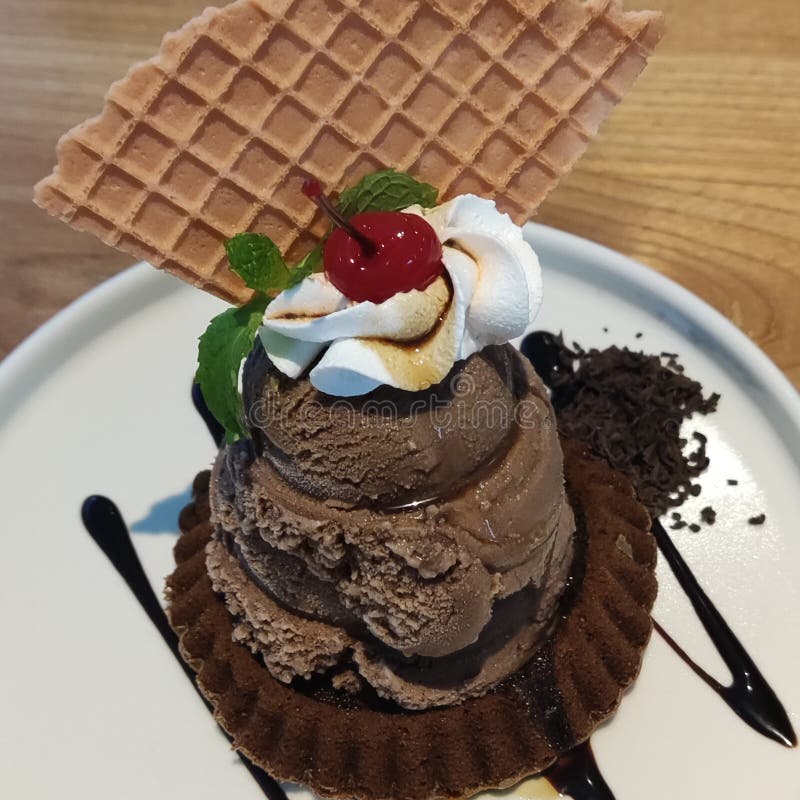 Black Forest Ice Cream stock image. Image of cupcake - 264752923