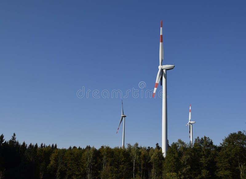 Black Forest Wind Turbines stock image. Image of power - 101193089