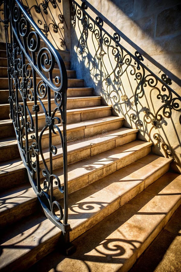 Black Forged Staircase Stock Illustrations – 14 Black Forged Staircase ...