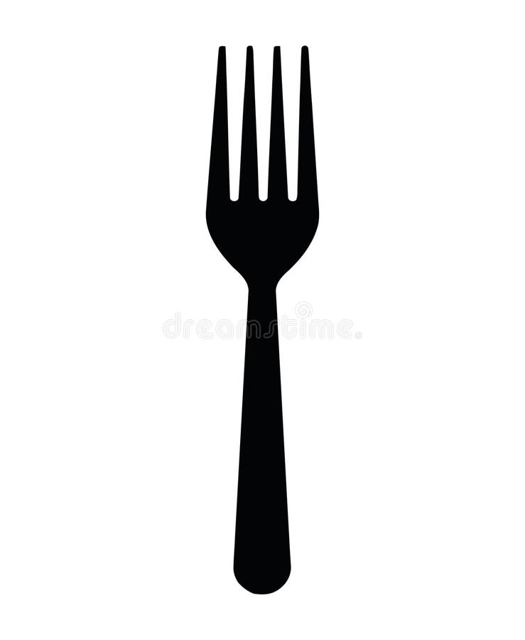 Black fork design stock vector. Illustration of white - 280694121