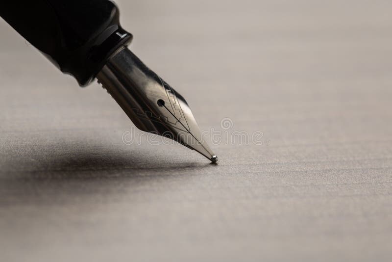 Fountain pen on table stock photo. Image of copy, classic - 140718492
