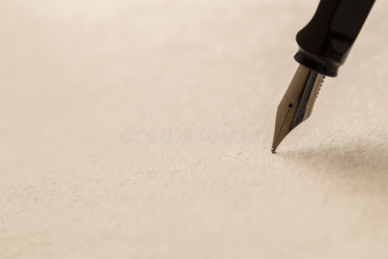 Black Fountain Pen on Table Stock Photo - Image of copy, luxury: 143727992