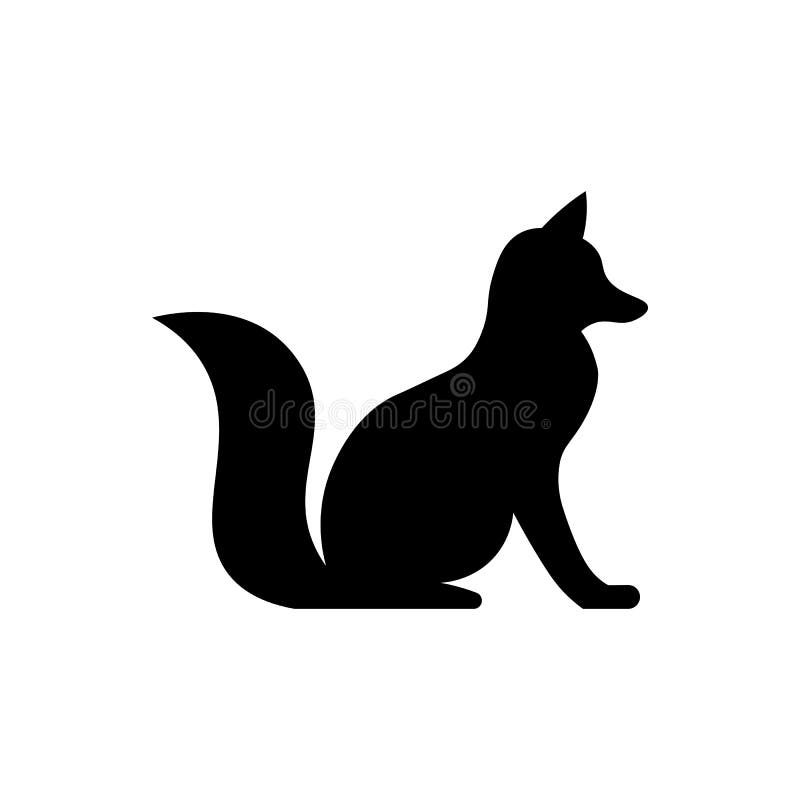Black Fox Sign Icon. Vector Illustration Eps 10 Stock Illustration ...