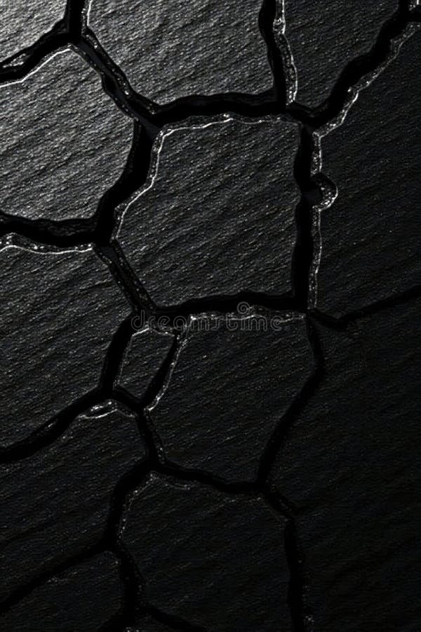 Black Fractured Surface, Sharp Edges, Abstract Design , Black, Surface ...