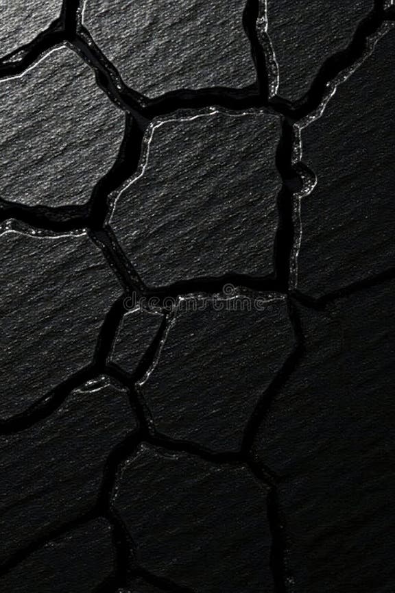 Black Fractured Surface, Sharp Edges, Abstract Design , Black, Surface ...