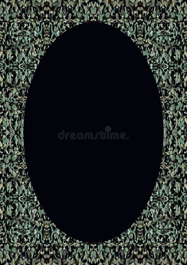 Black Frame with Decorated Rounded Borders Stock Illustration ...