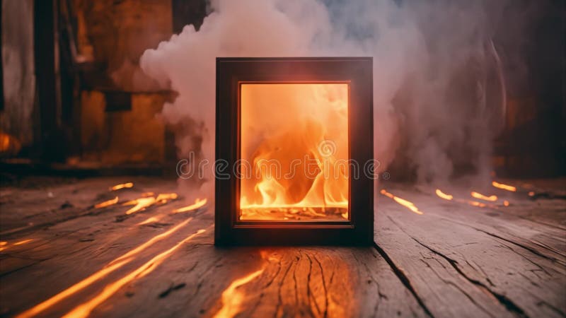 Flames Extending Outward Creating a Lively and Aggressive Effect. Green ...