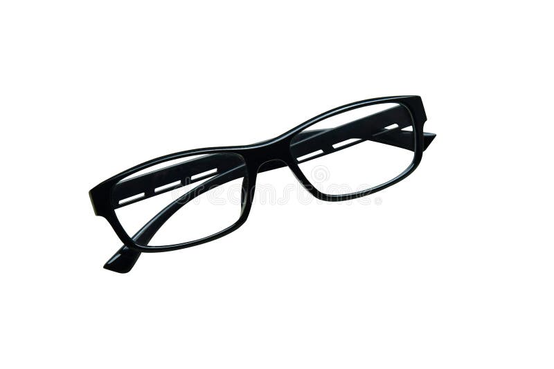 Black Frame Eyeglasses On White Book Picture. Image: 83058015