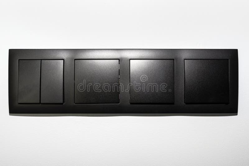 Black Frame with a Button To Switch the Lights and Roller Shutter Up ...