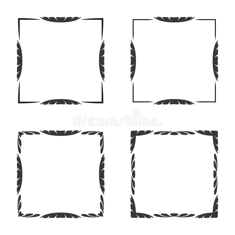 Black Frame Icon. Solid Border Symbol. Dark Square Shape. Vector Flat ...