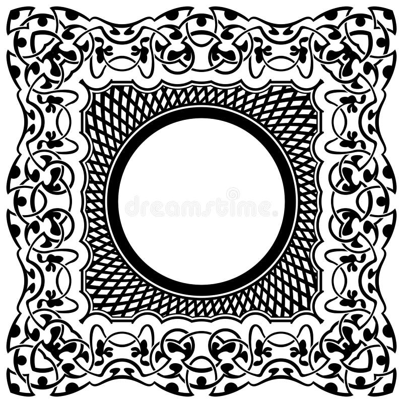 Black frame stock vector. Illustration of beautiful, drawing - 22204866