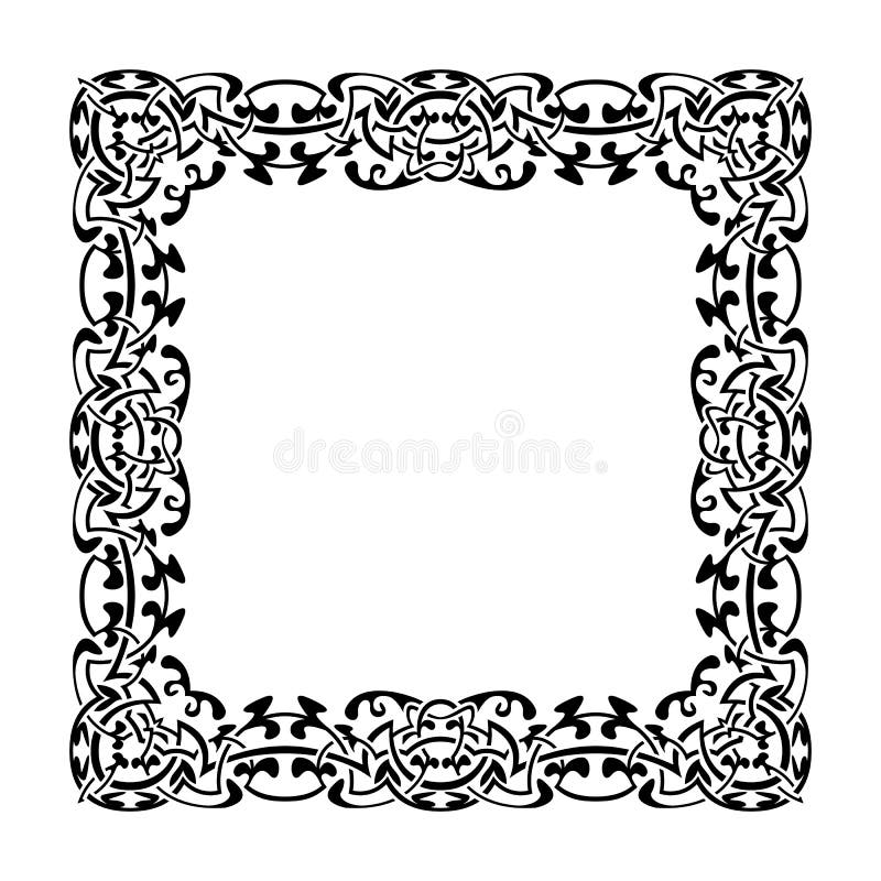 Black frame stock vector. Illustration of style, pattern - 46668337