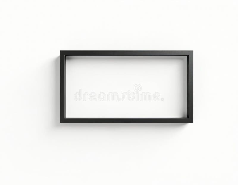 Black Frame with Subtle Transparent Shadow Effect for Design. Realistic ...