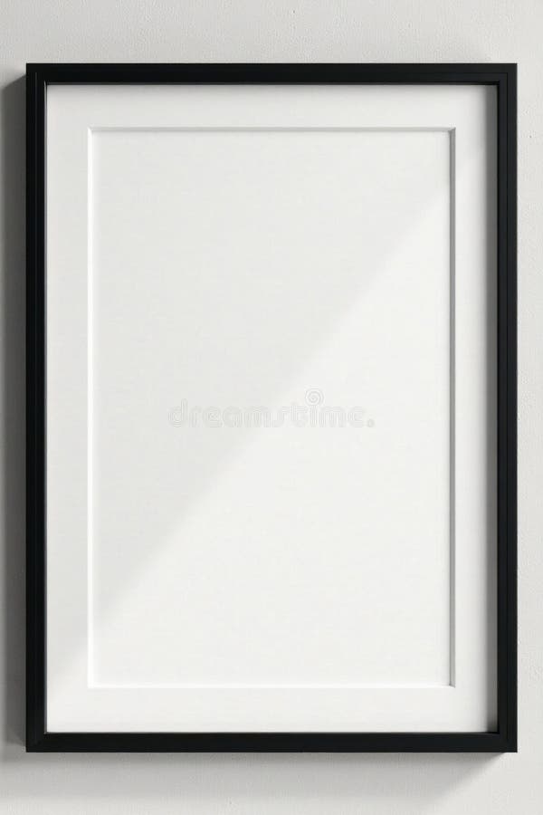 Black Frame, White Mount, Clean Lines, Ready for Artwork, Black ...