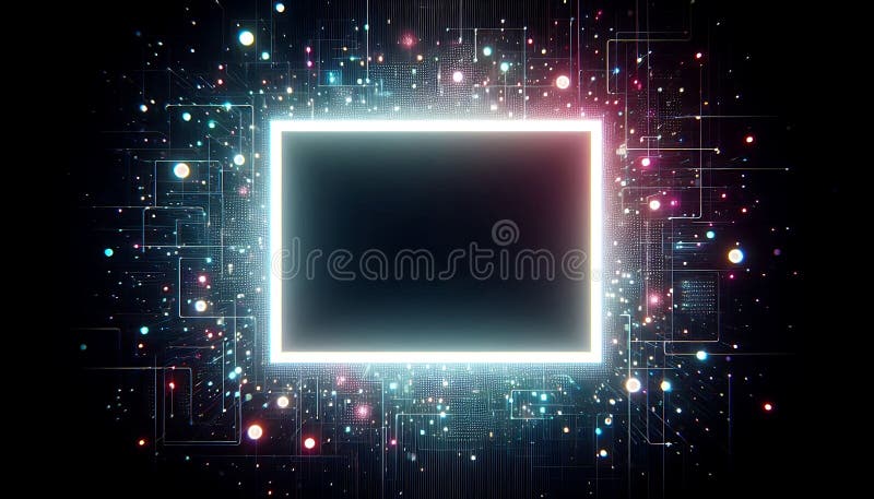 A Black Frame with a White Square Inside. the Frame is Surrounded by a ...