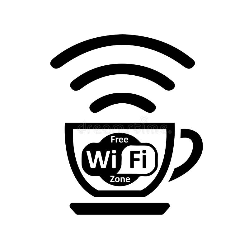Free Wifi Zone Blue Icon. Free Wifi Here Sign Concept. Vector Stock ...