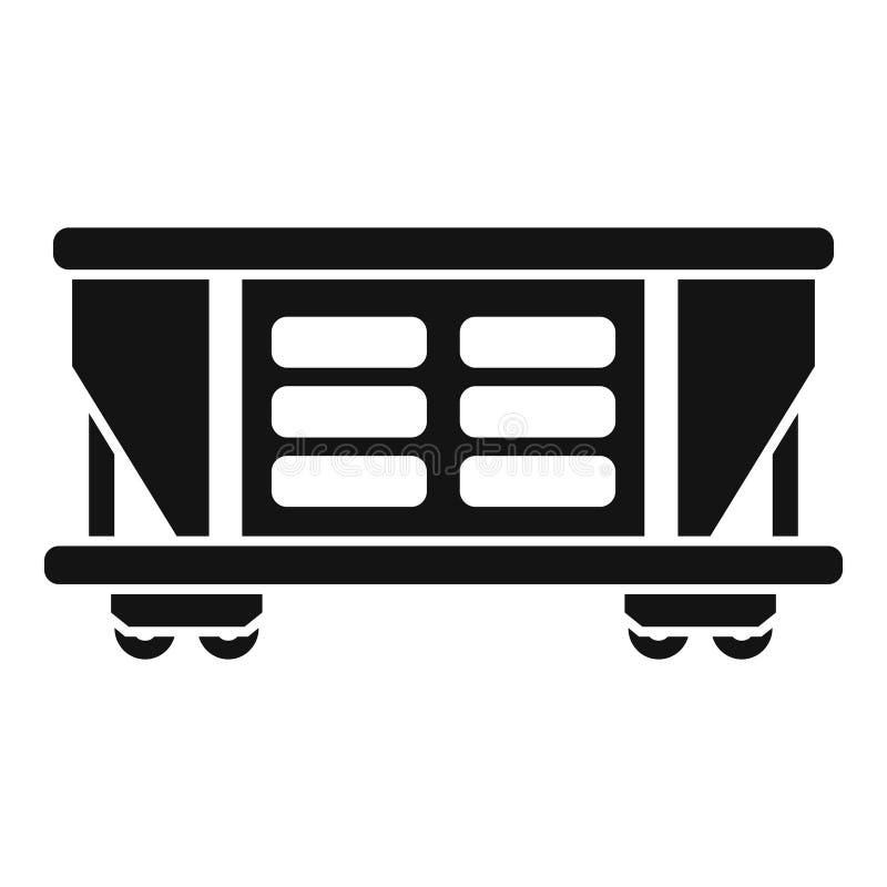 Black Freight Wagon Standing on Railway Tracks Icon Stock Vector - Illustration of heavy ...