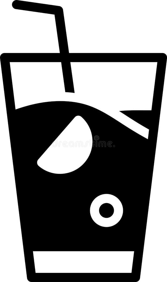 Black Fresh Smoothie Icon Isolated on White Background. Vector Stock ...