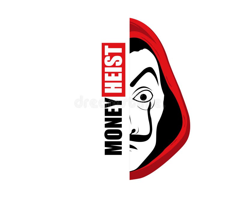Money Heist Title with Dali Mask La Casa De Papel Design Netflix Film ...